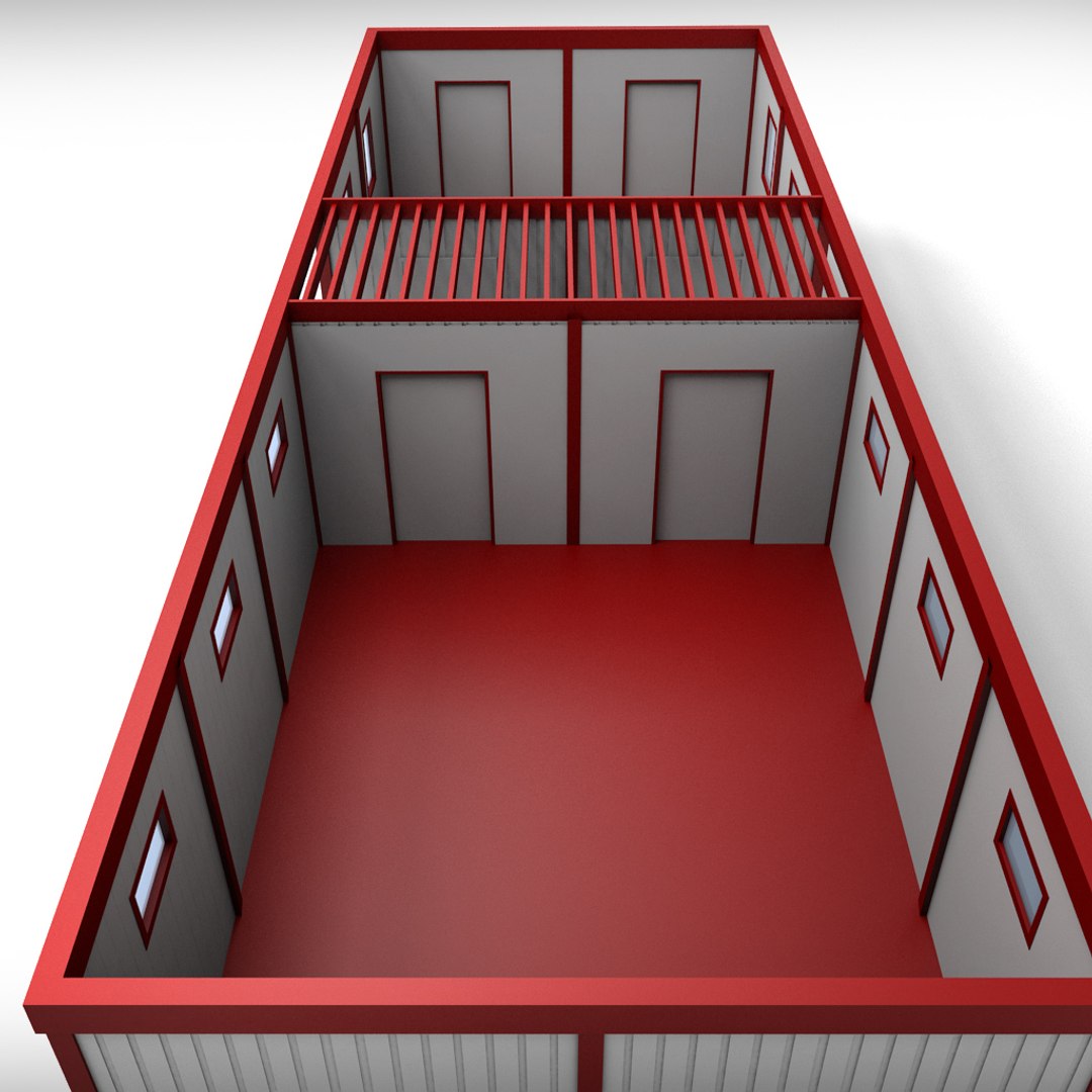 Double Container Shipping House 3d Model