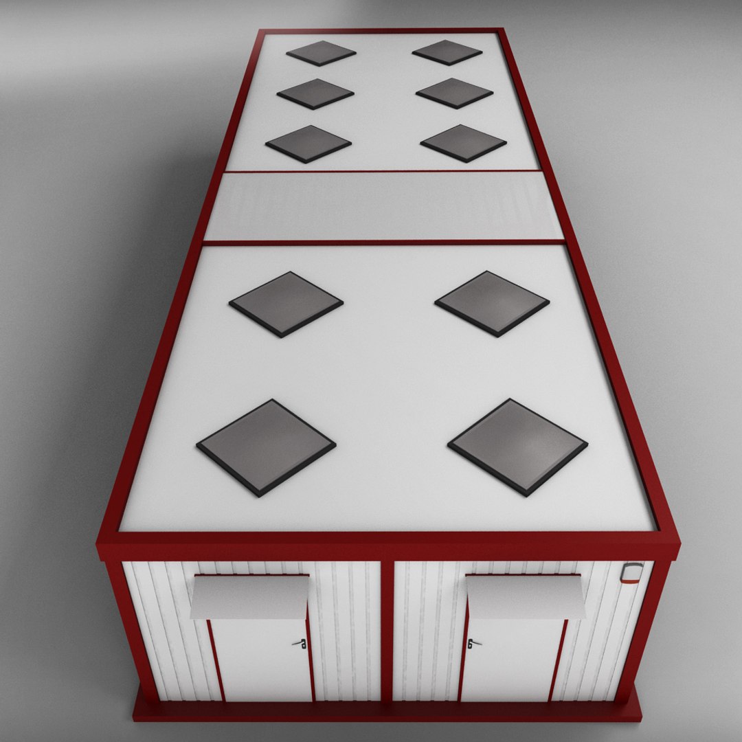 Double Container Shipping House 3d Model