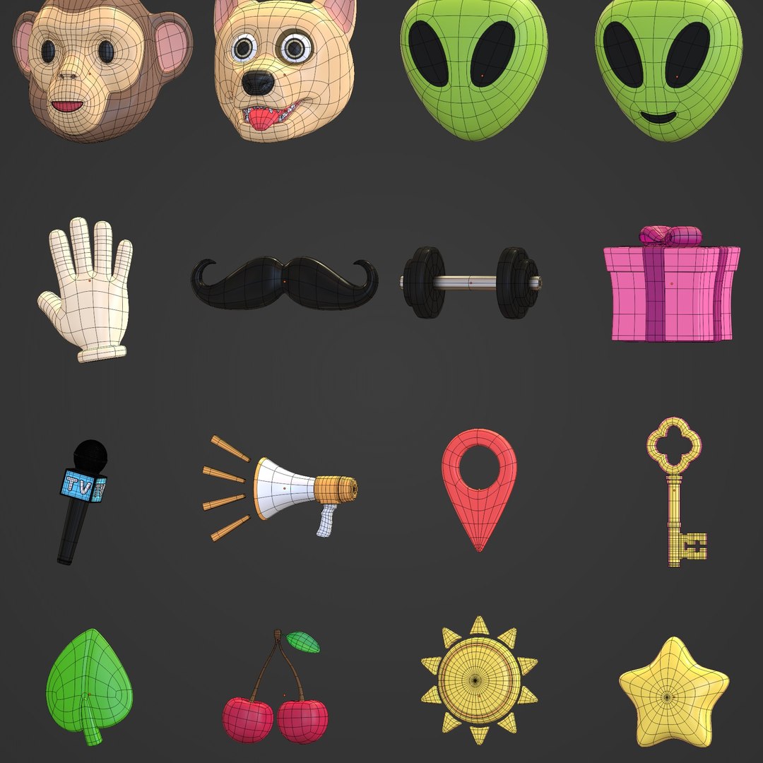 Smileys And Icons MEGA Pack -- Based On Materials Only 3D - TurboSquid ...