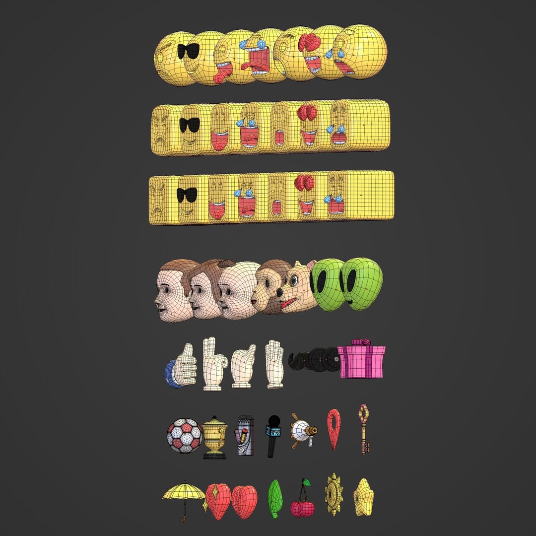 Smileys And Icons MEGA Pack -- Based On Materials Only 3D - TurboSquid ...