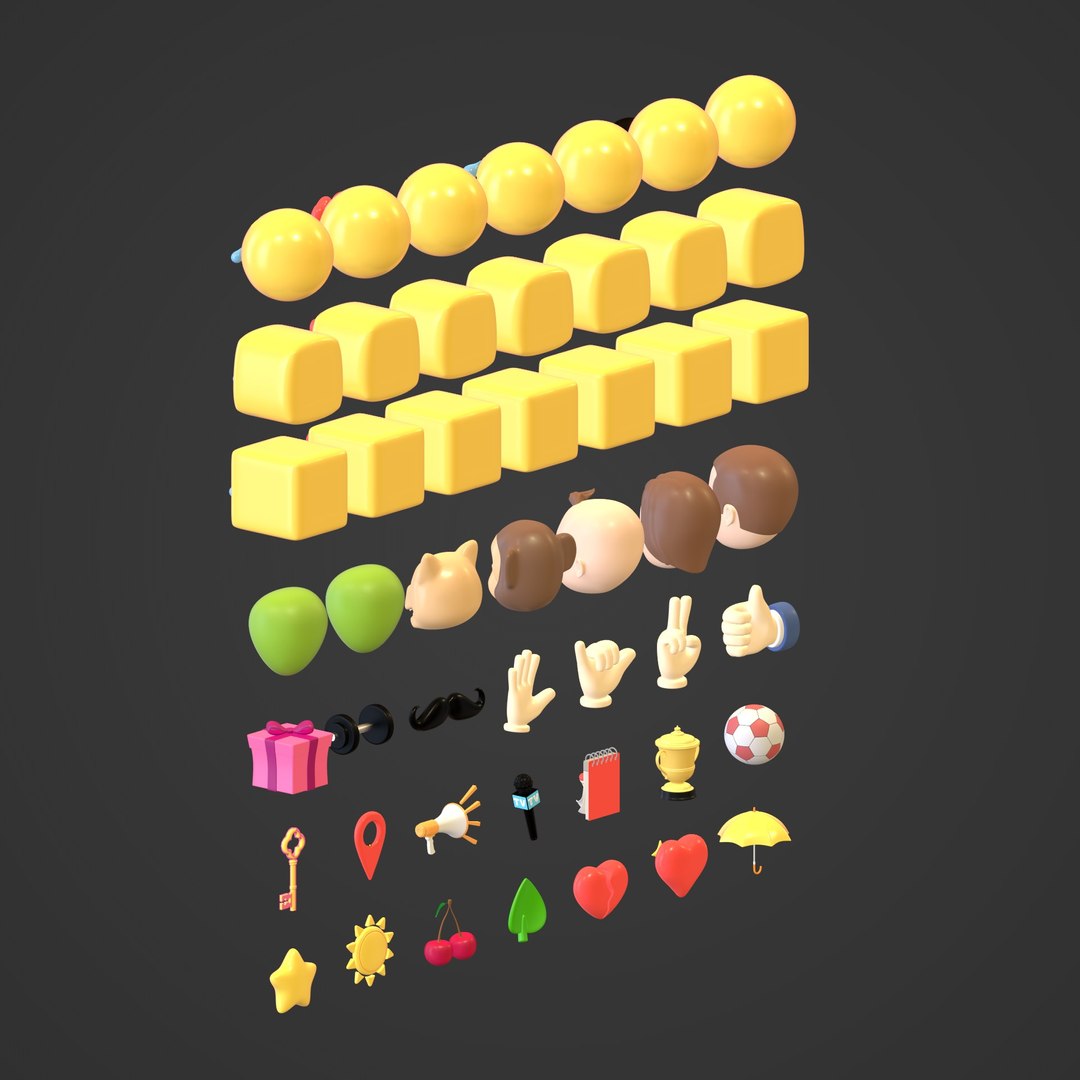 Smileys And Icons MEGA Pack -- Based On Materials Only 3D - TurboSquid ...