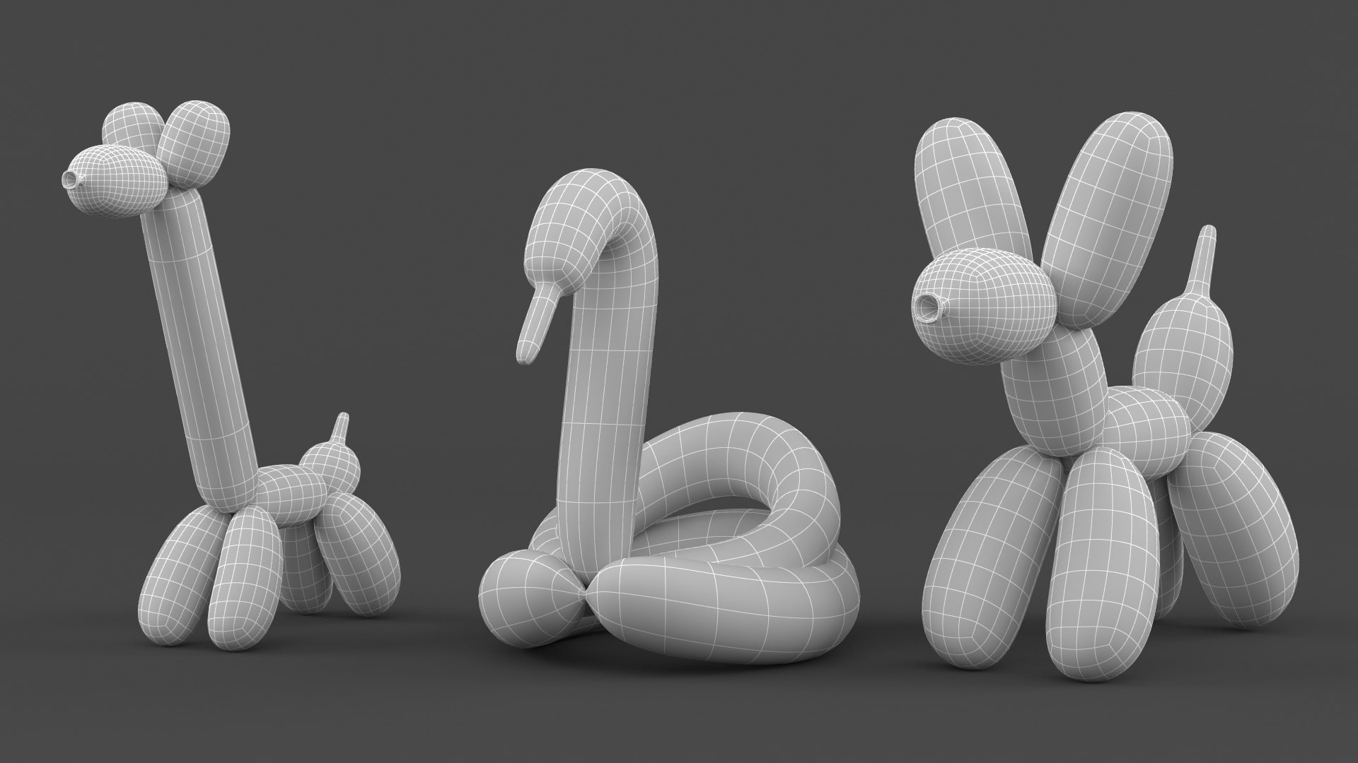 Balloon Animals Collection 3D Model - TurboSquid 2007526