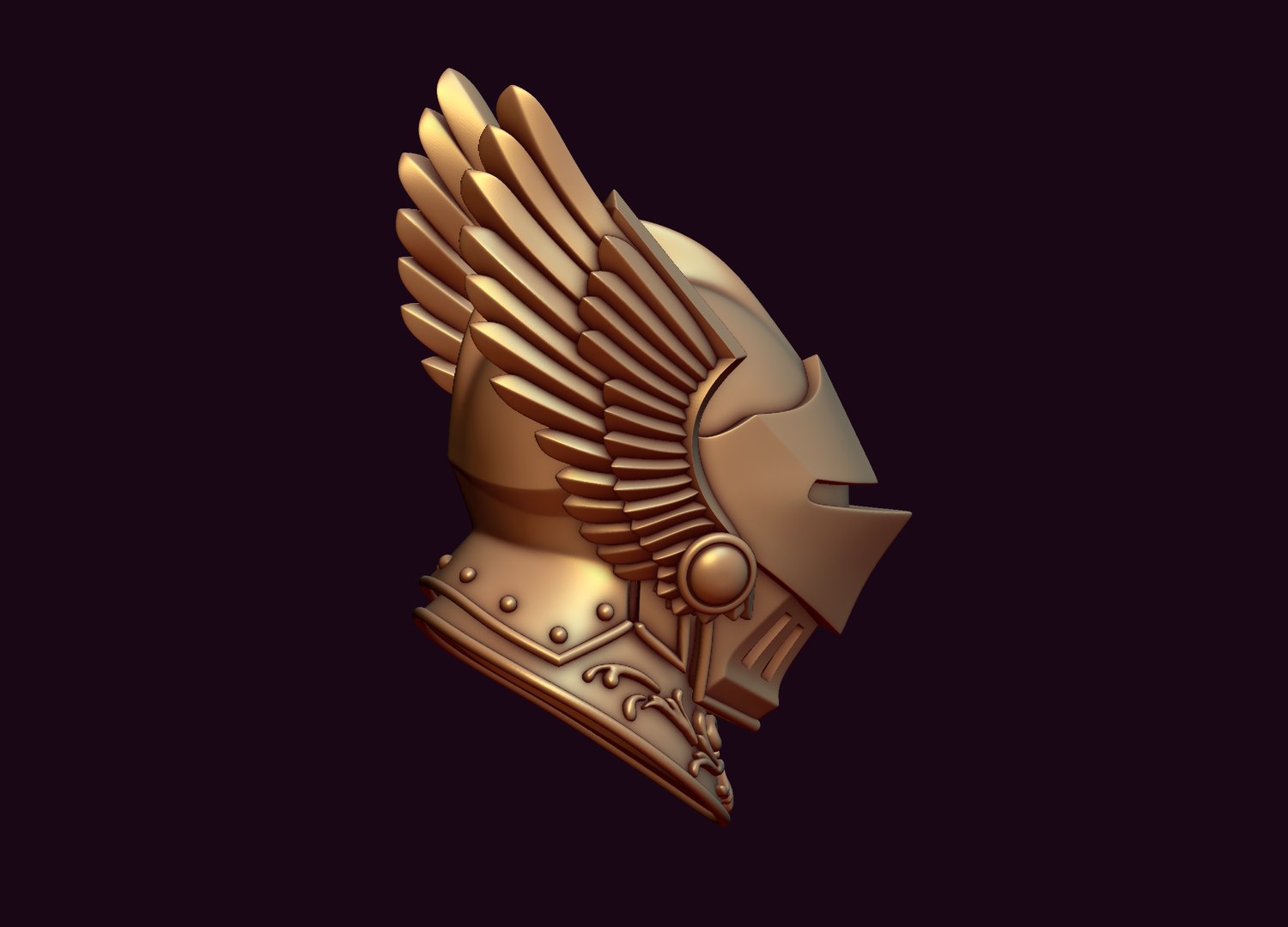 3D Knight Winged Helmet BEAD 3D Print Model - TurboSquid 1874680