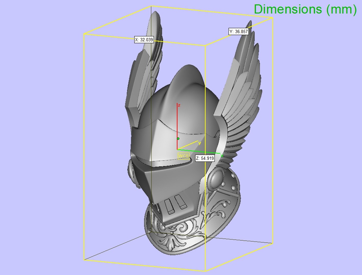 3D Knight winged helmet BEAD 3D print model - TurboSquid 1874680