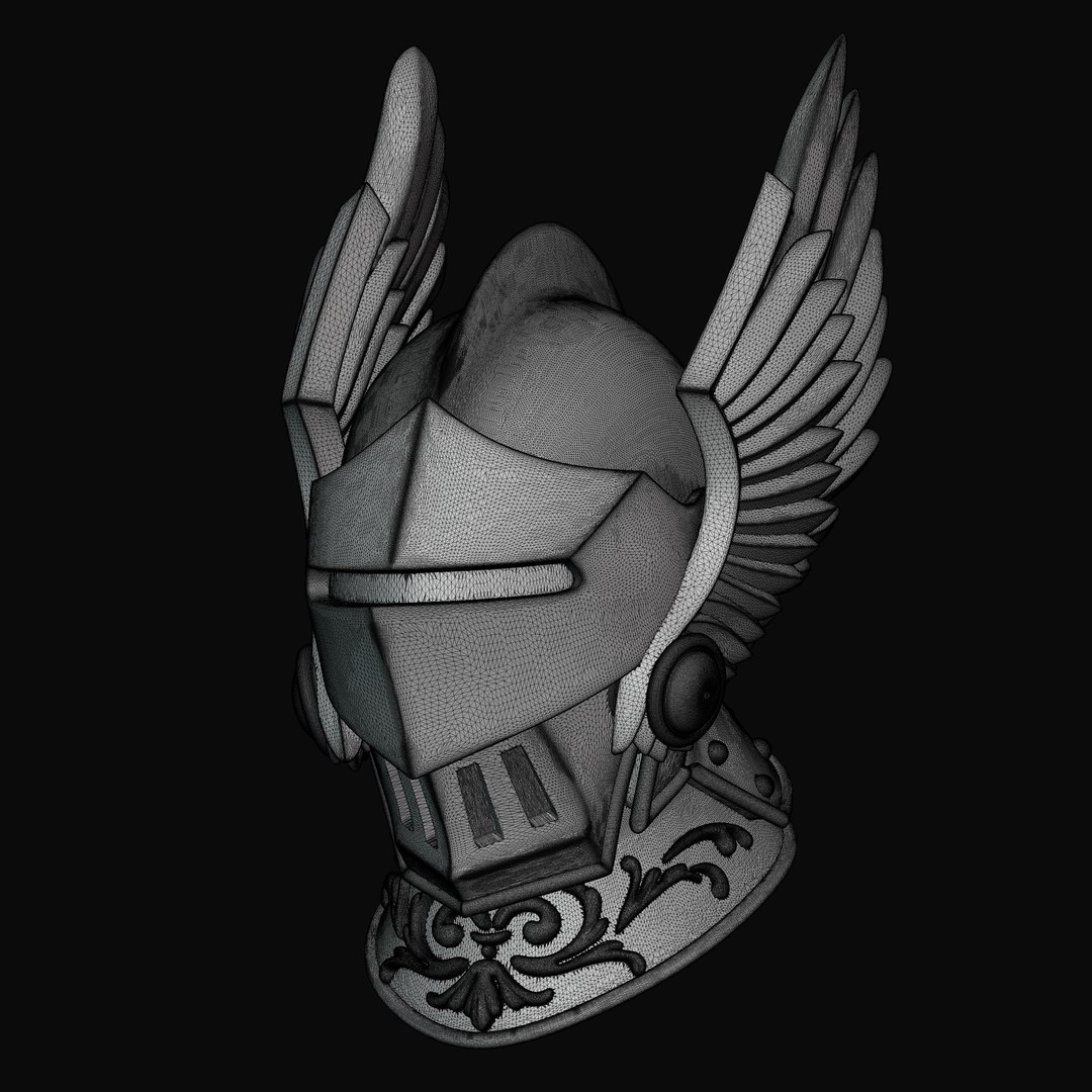 3D Knight winged helmet BEAD 3D print model - TurboSquid 1874680