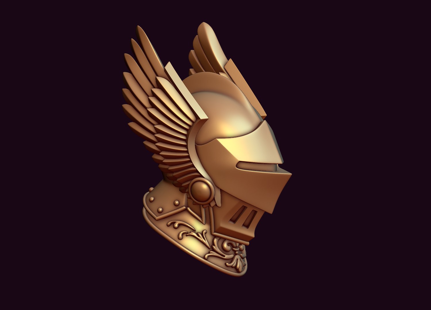 3D Knight Winged Helmet BEAD 3D Print Model - TurboSquid 1874680