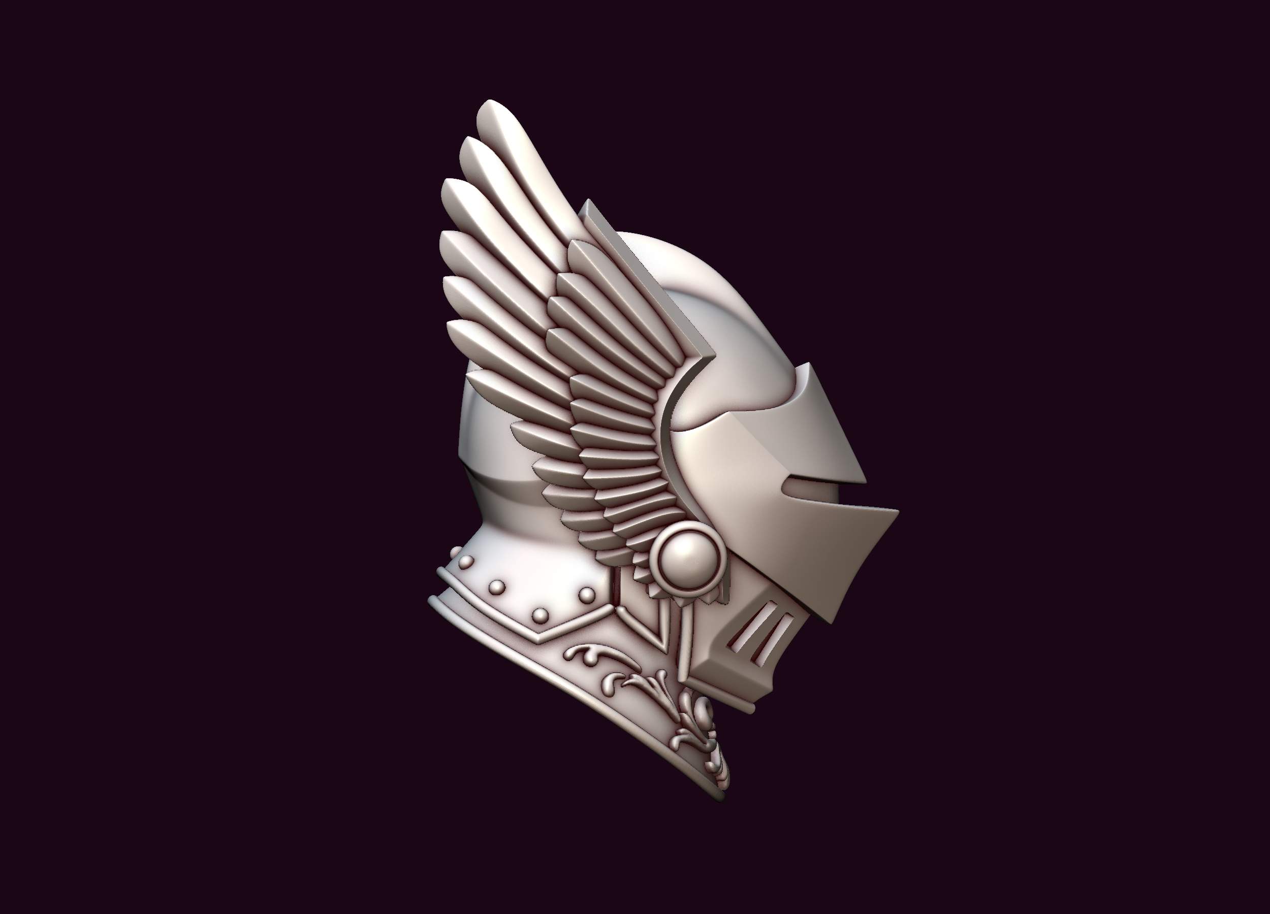 3D Knight winged helmet BEAD 3D print model - TurboSquid 1874680