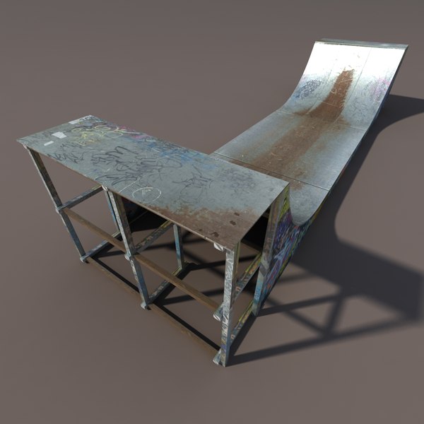 skate pipe modelled 3ds