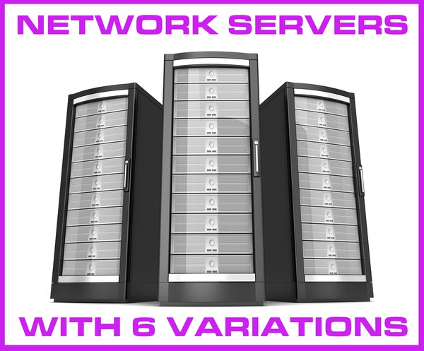 data rack servers 3d model
