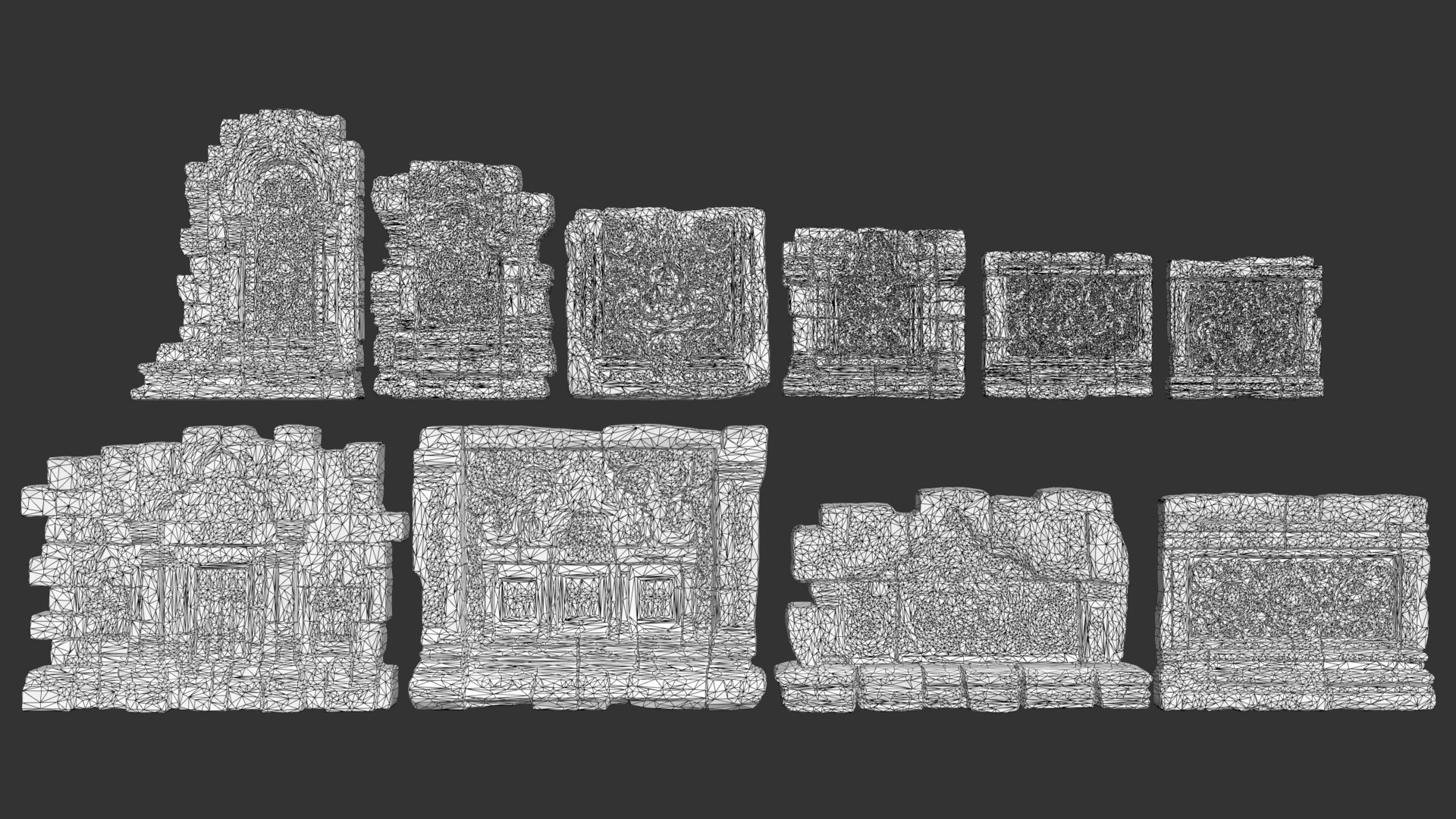High Poly Ruin Temple Walls - 240705 3D Model - TurboSquid 2251474