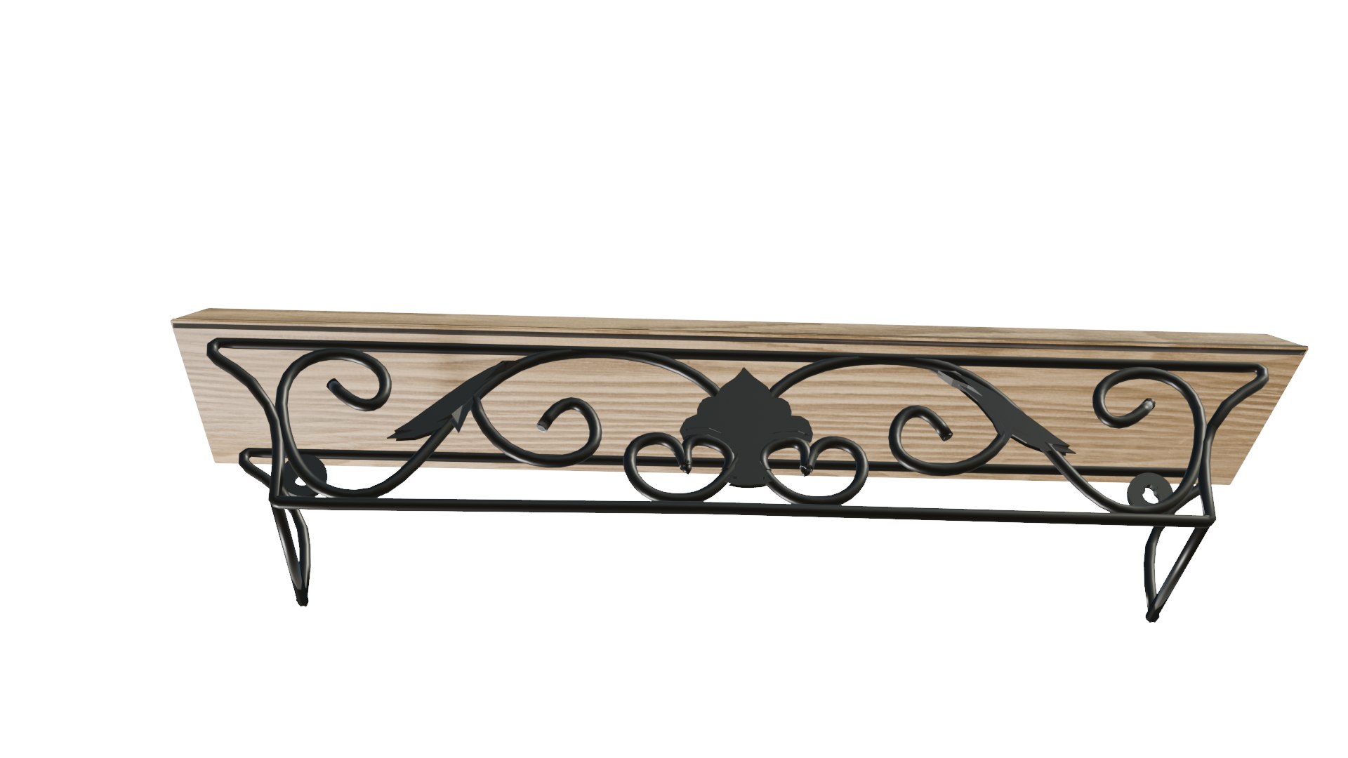 Wrought Iron Shelf Model - TurboSquid 2338004