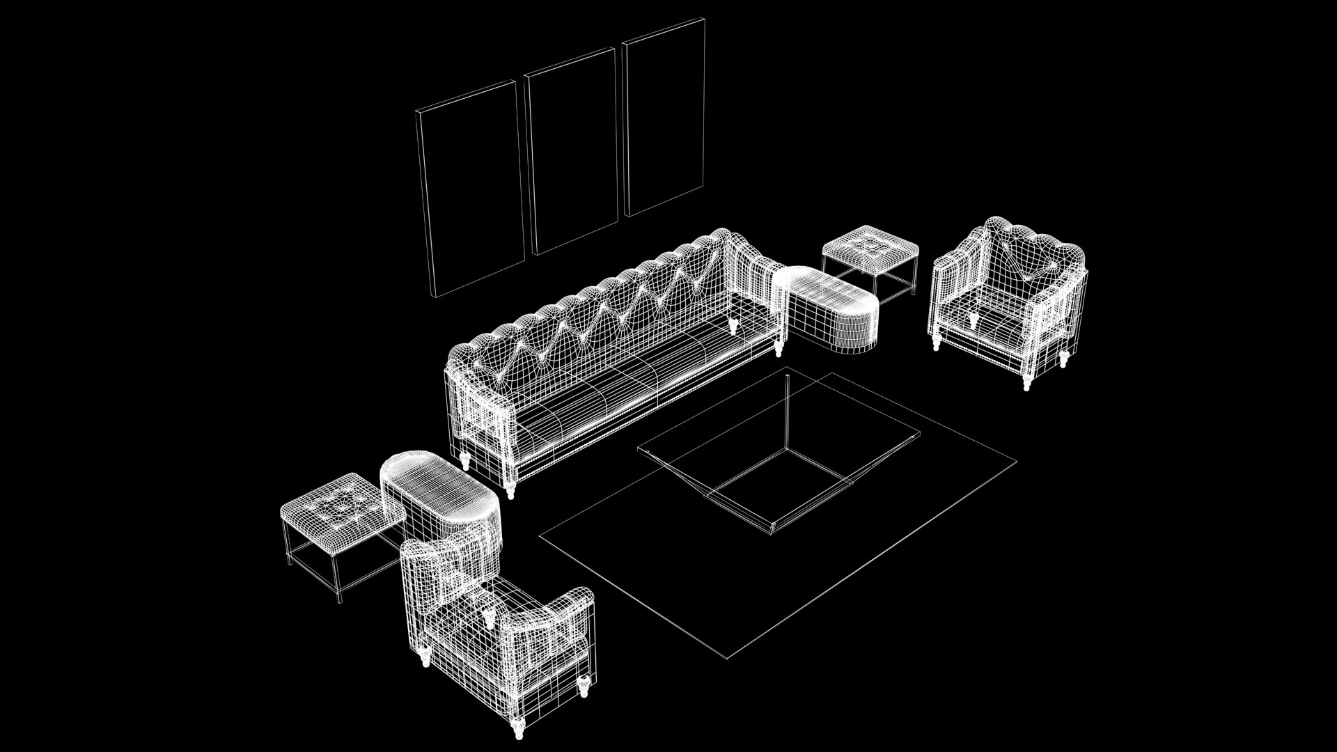 Sofa Set 3D model - TurboSquid 1895844
