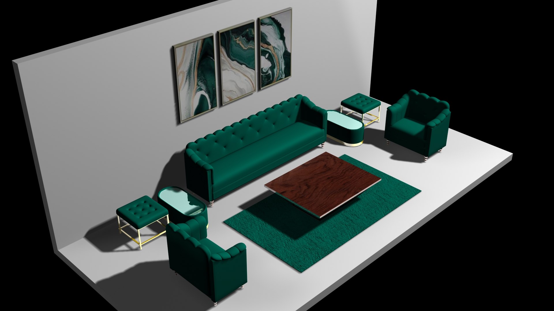 Sofa Set 3D model - TurboSquid 1895844