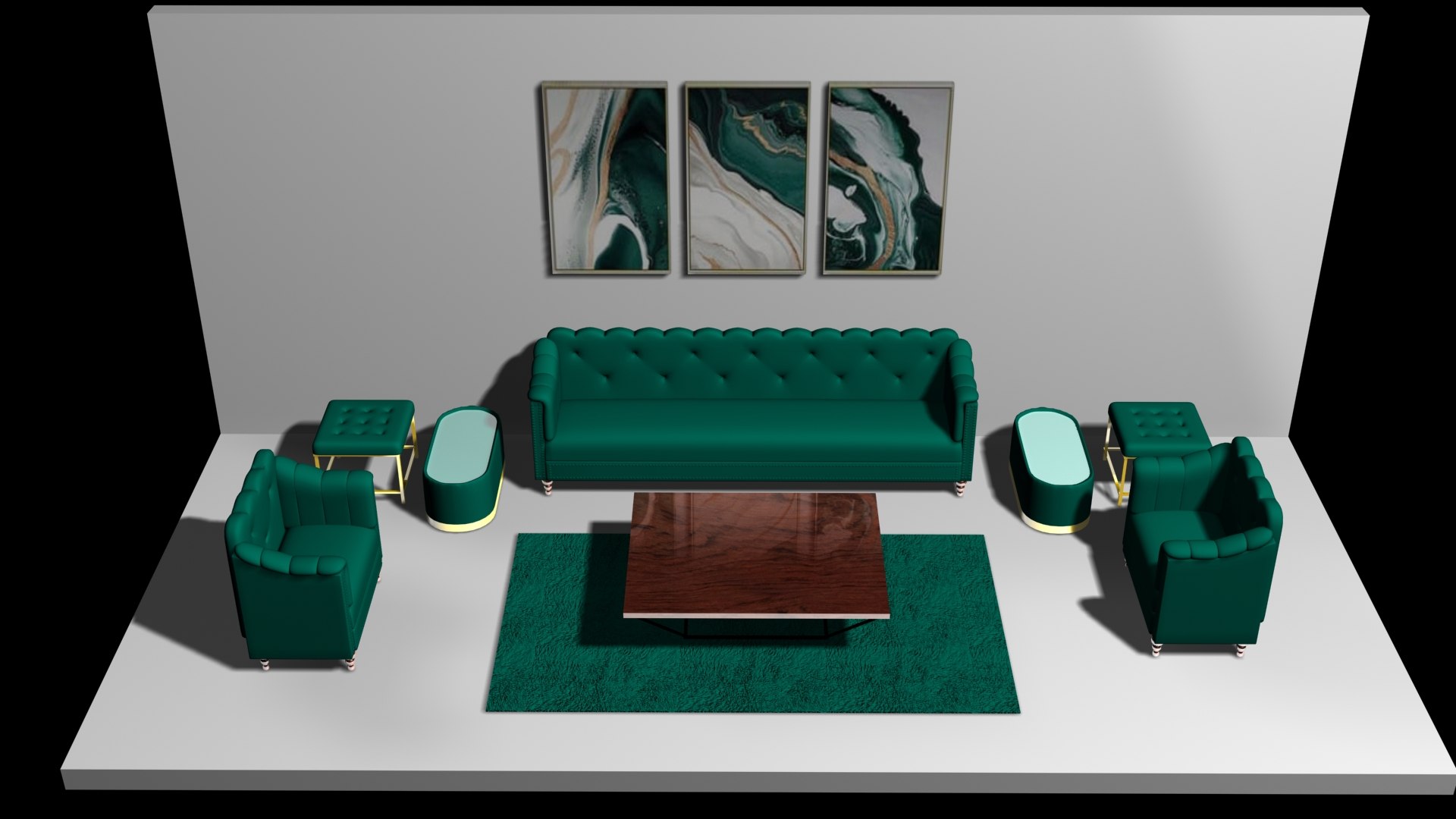 Sofa Set 3D model - TurboSquid 1895844