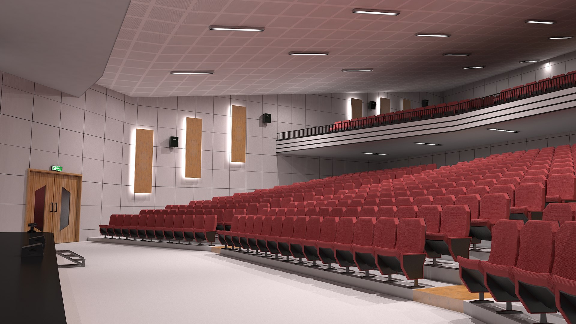 3D Movie Theater Interior - TurboSquid 1659999