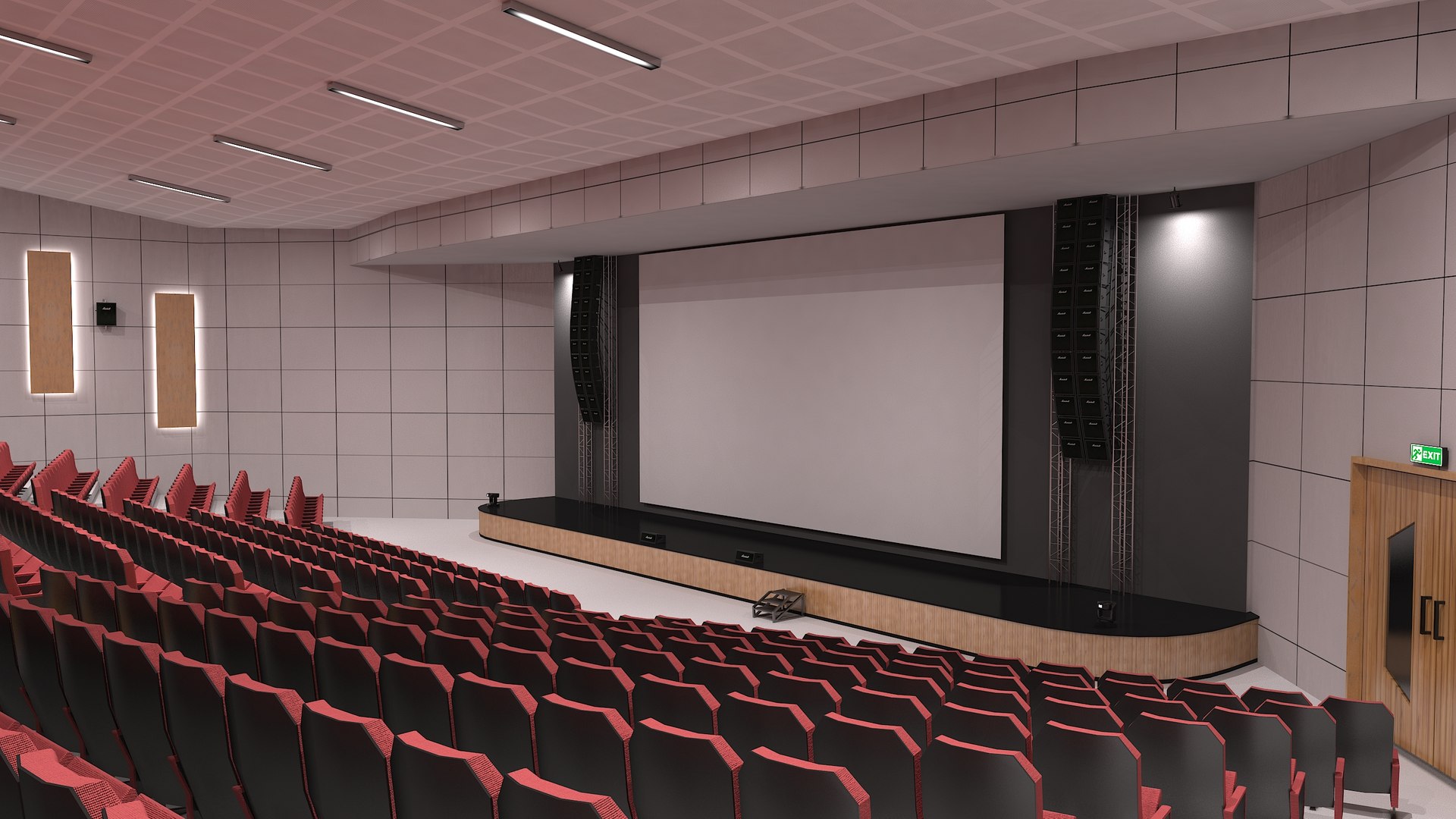3D Movie Theater Interior - TurboSquid 1659999
