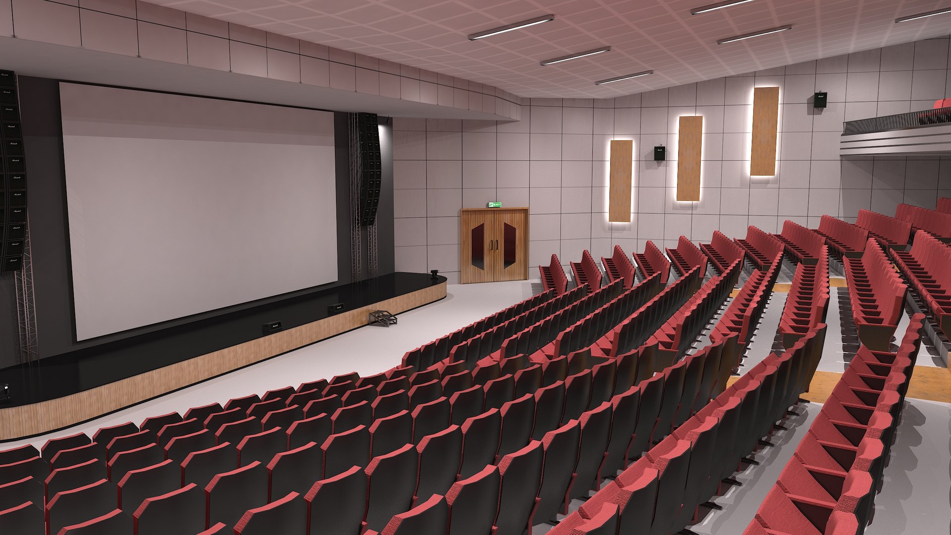 3D Movie Theater Interior - TurboSquid 1659999