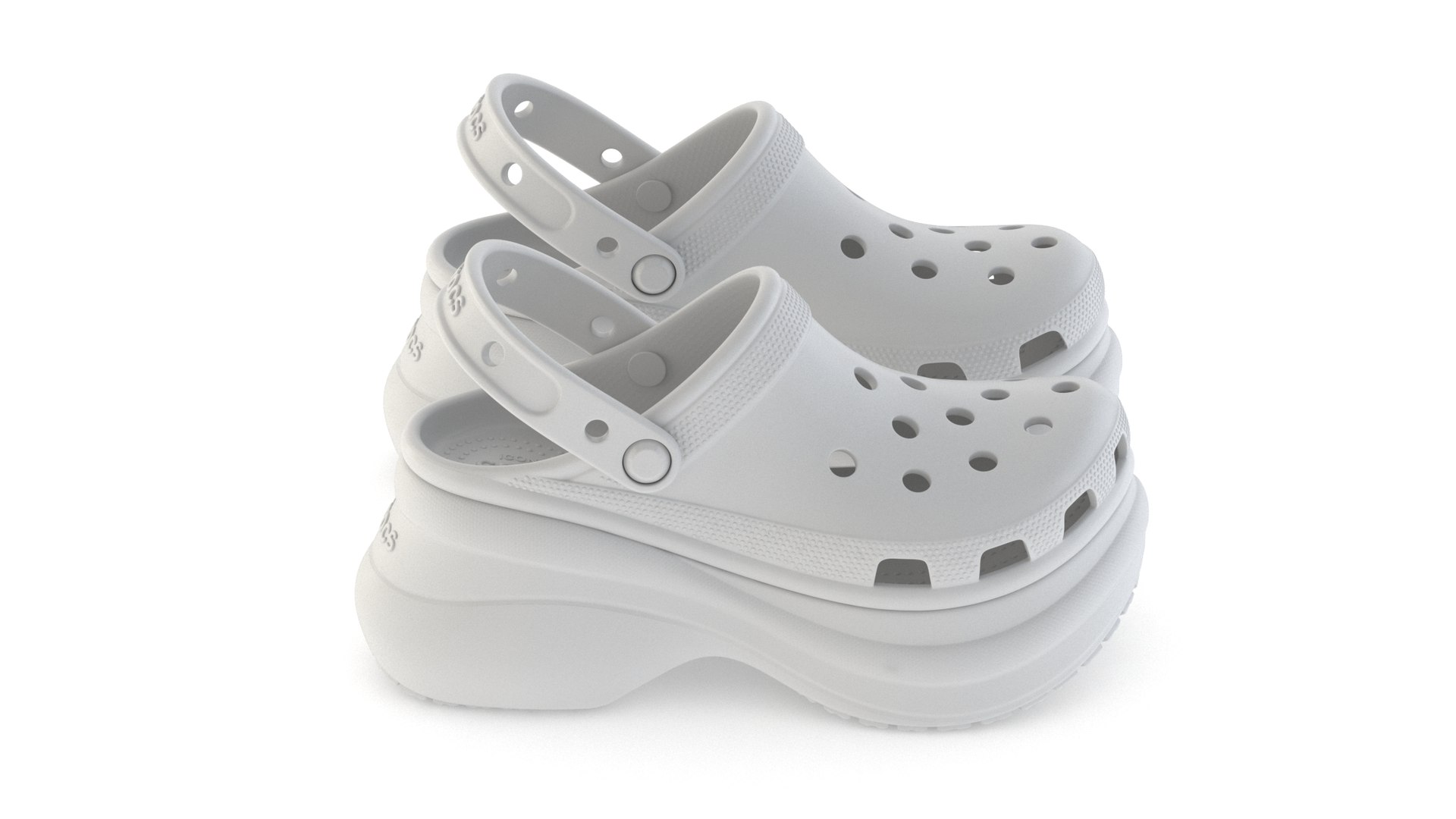 Crocs Bae Clog Textures White 3D Model - TurboSquid 2416101