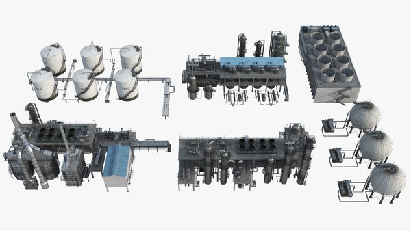 Refinery Units UHD 3D model - TurboSquid 1775639