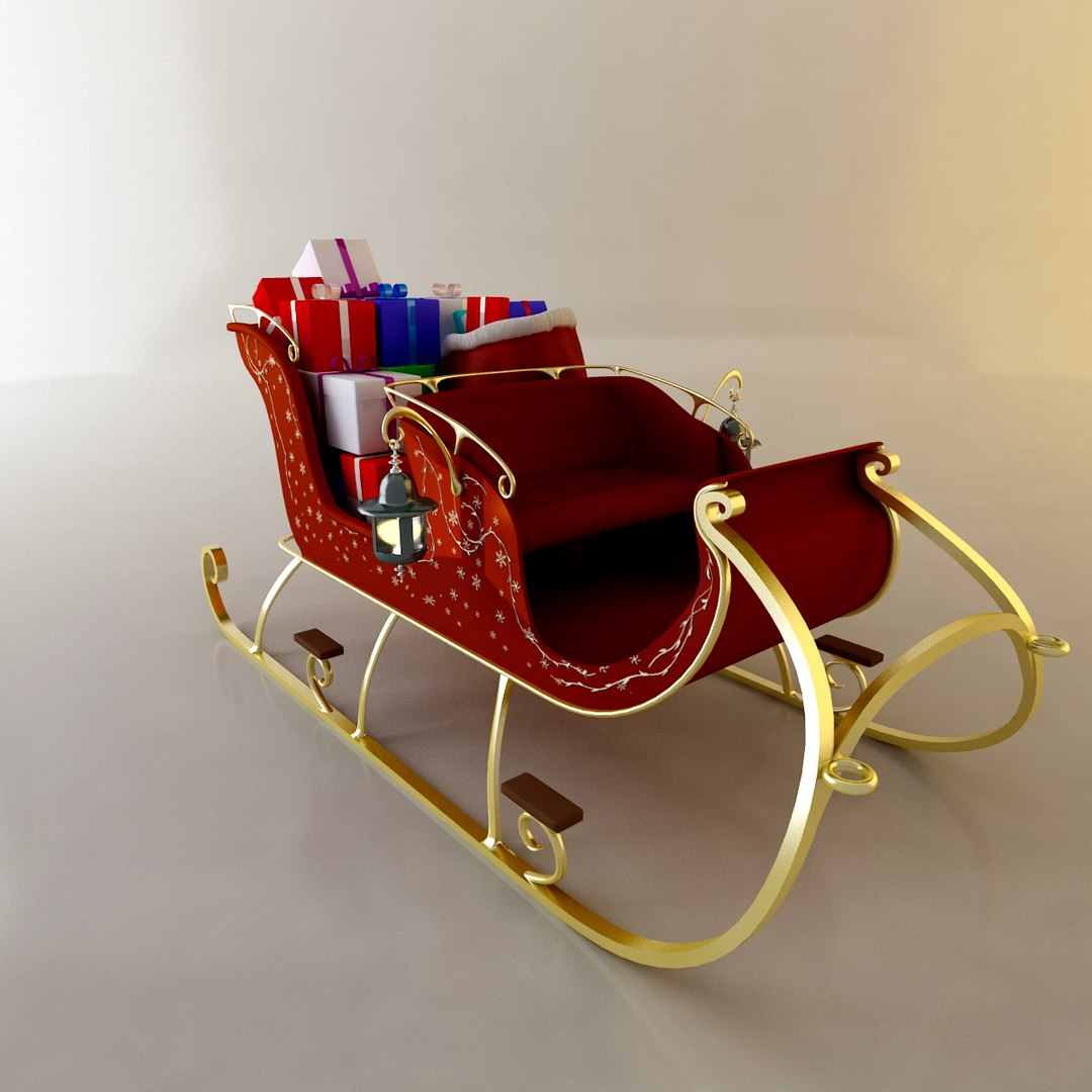 Sleigh Santa S 3d Model