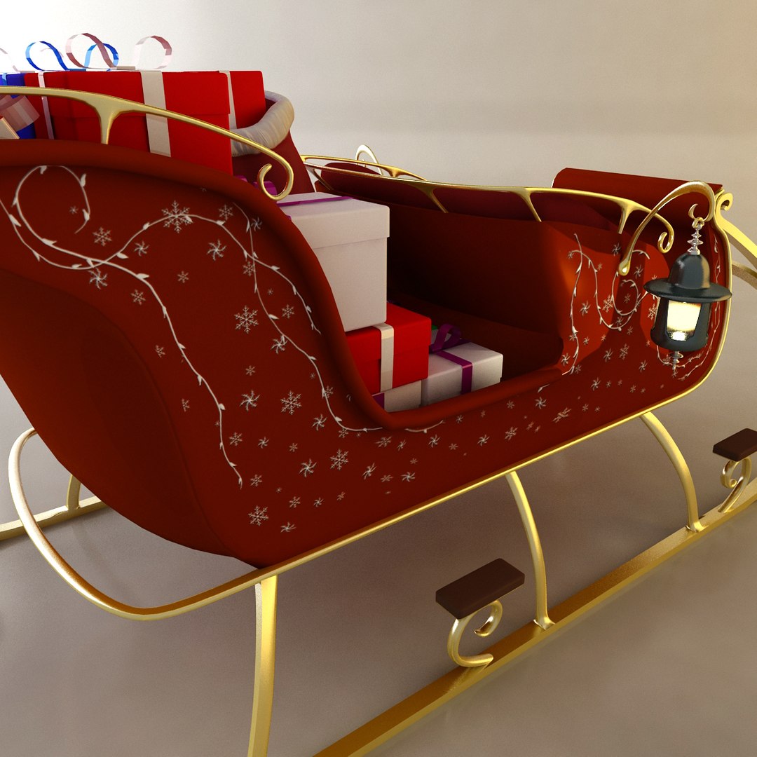 Sleigh Santa S 3d Model