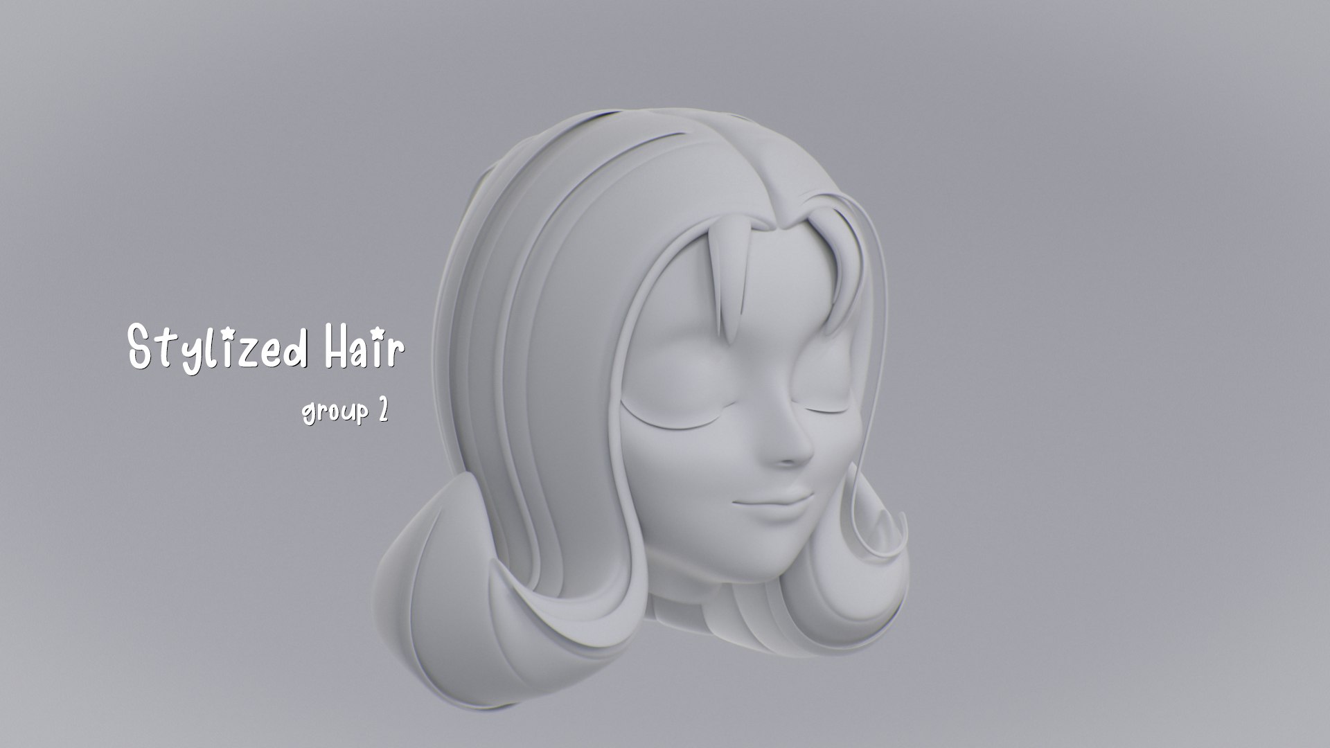 3D model Stylized Hair Collection Vol2 - TurboSquid 2017162