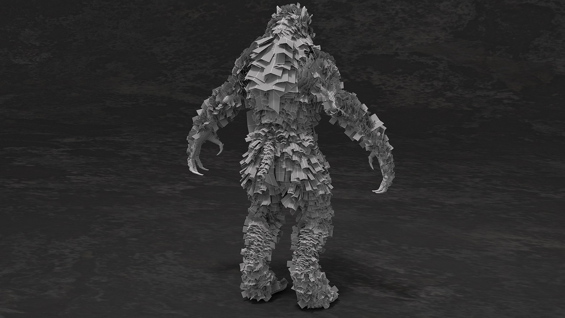 3D White Werewolf Creature Model - TurboSquid 2178993