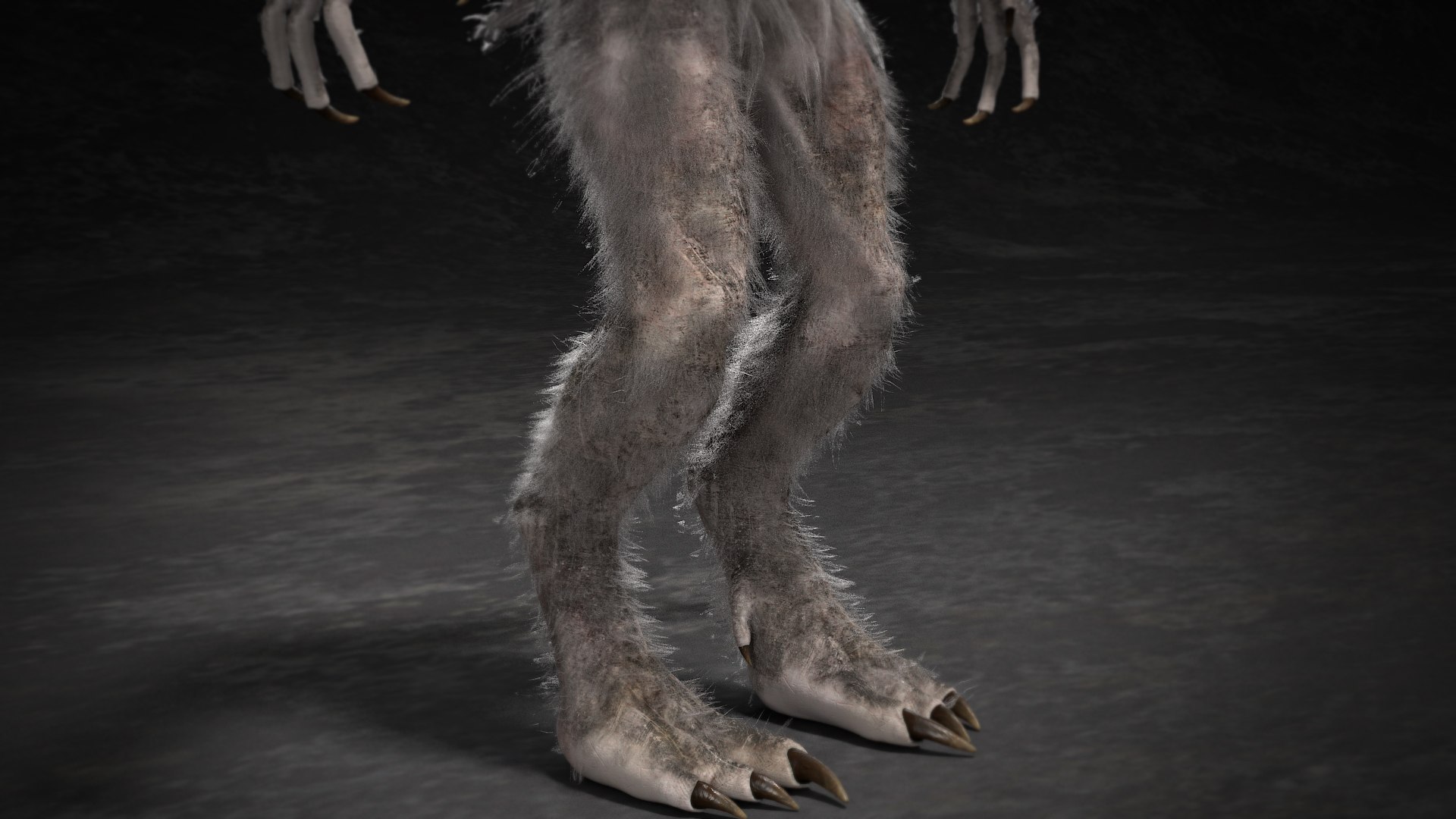 3D White Werewolf Creature Model - TurboSquid 2178993