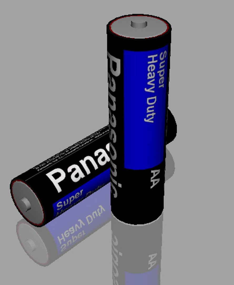 3d model of aa batteries