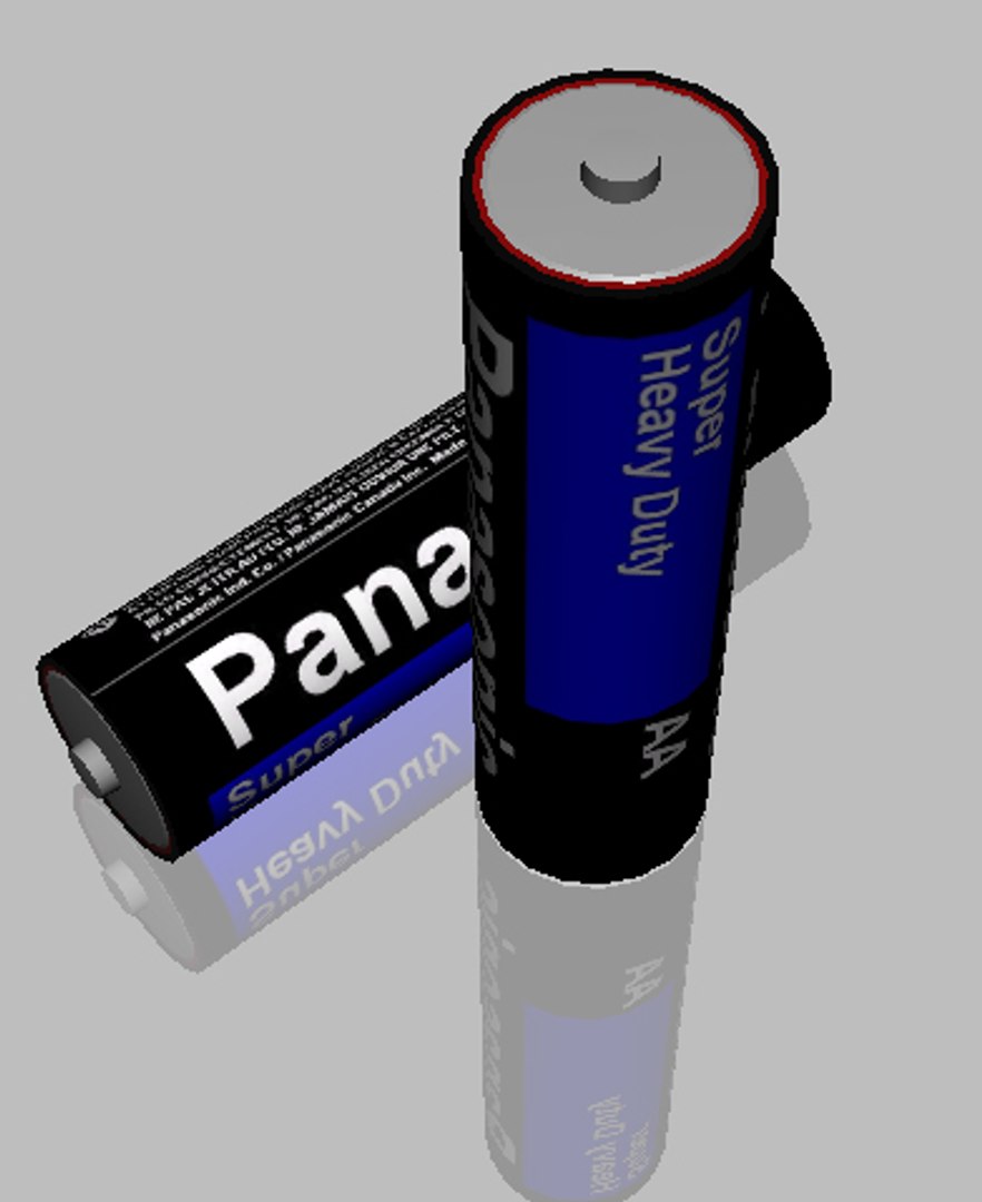 3d model of aa batteries