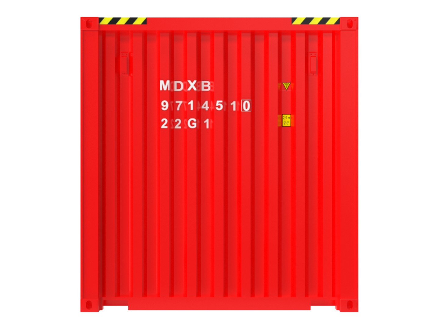 Red Transport 20ft Container Model - TurboSquid 1799040