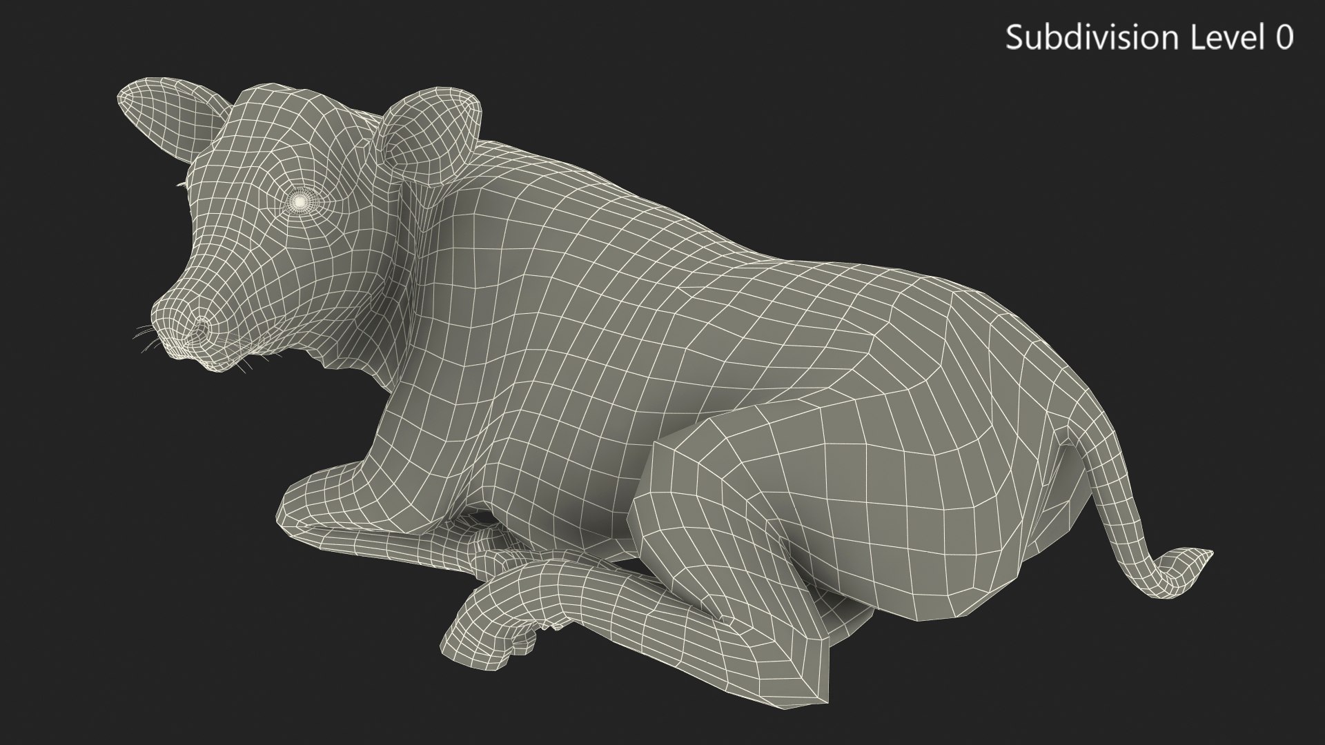 3D Cow Calf In Lying Pose Model - TurboSquid 2258829