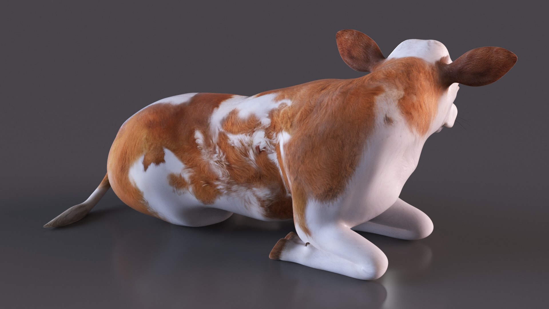 3D Cow Calf In Lying Pose Model - TurboSquid 2258829