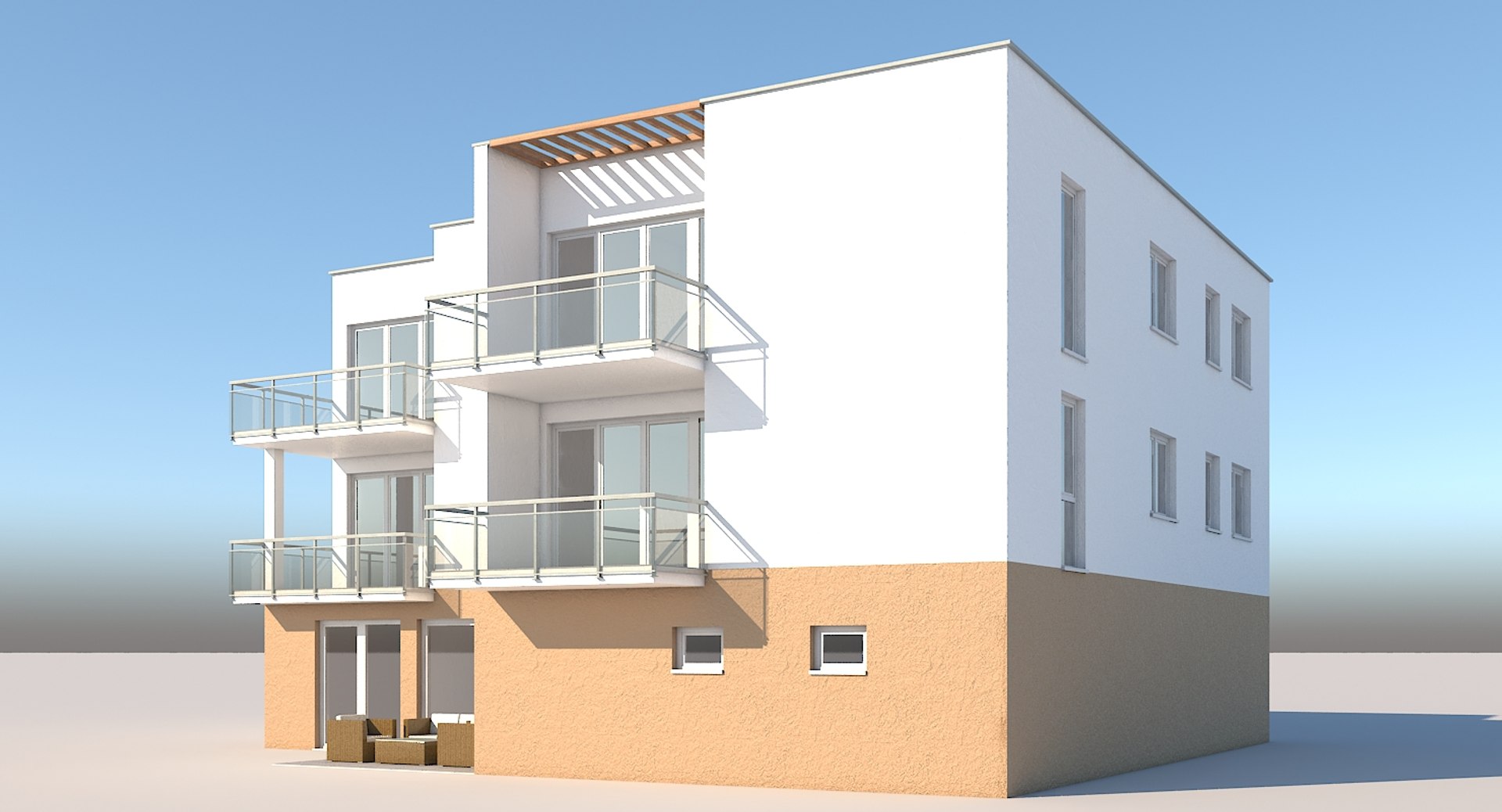 3D Apartment Building Model - TurboSquid 1273632