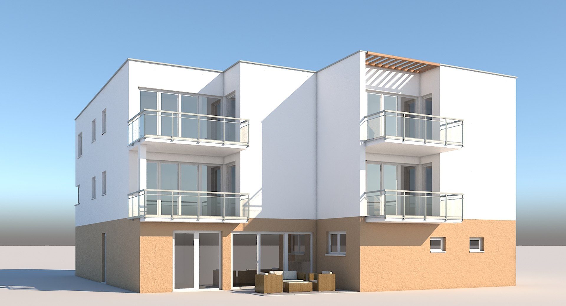 3D Apartment Building Model - TurboSquid 1273632