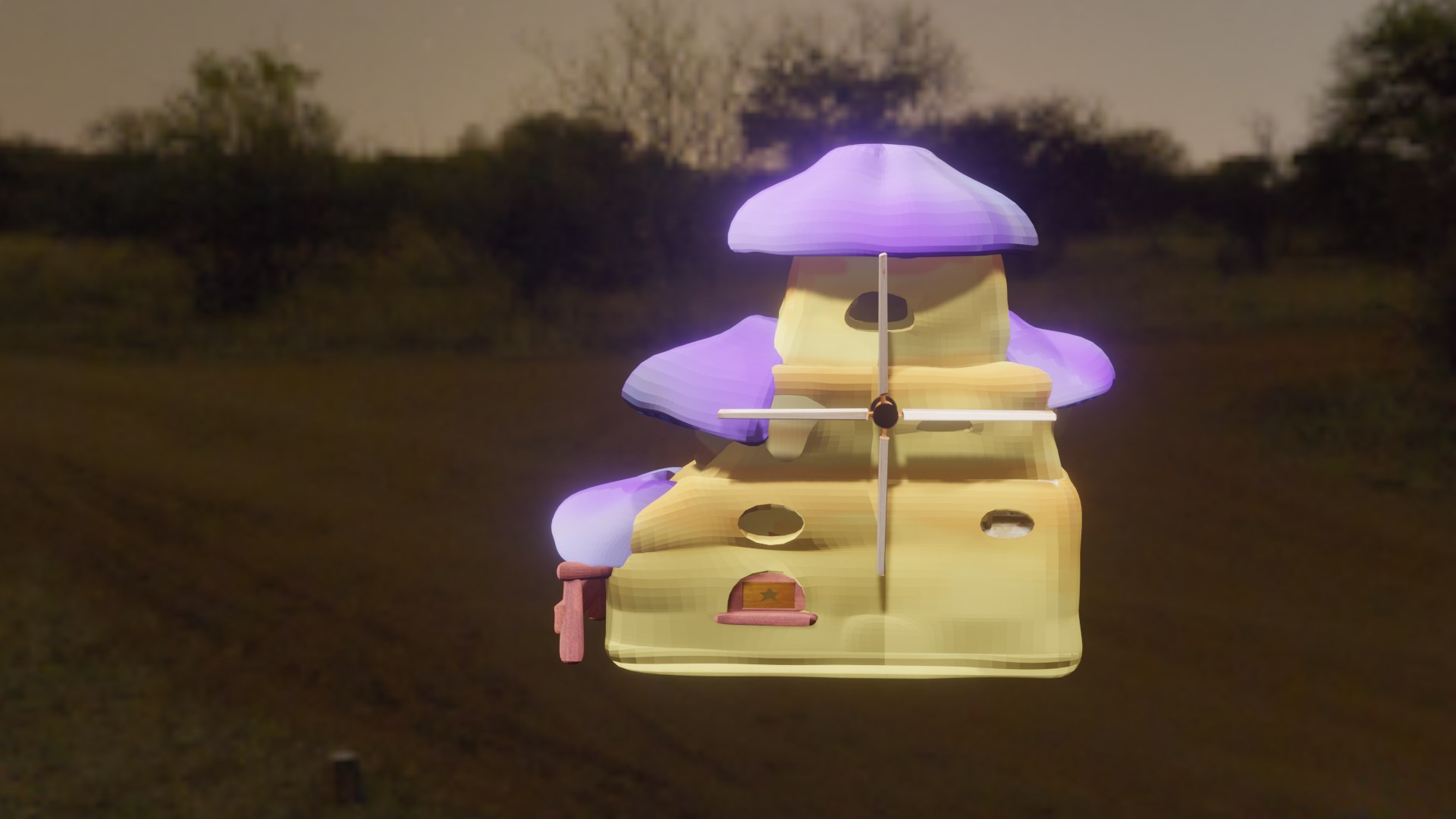 Mushroom barn 3D model - TurboSquid 2070605