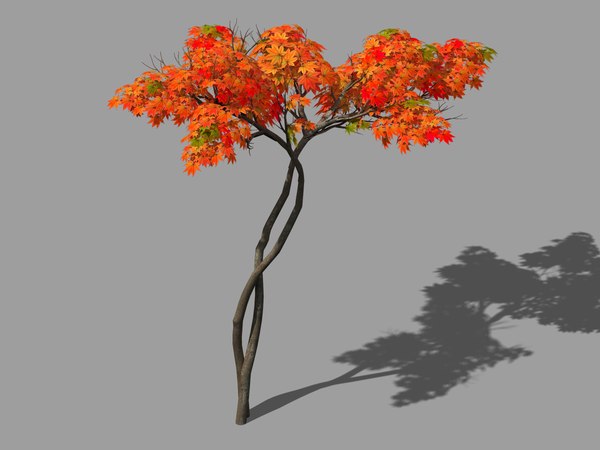 Forest - red tree 3D model - TurboSquid 1449182