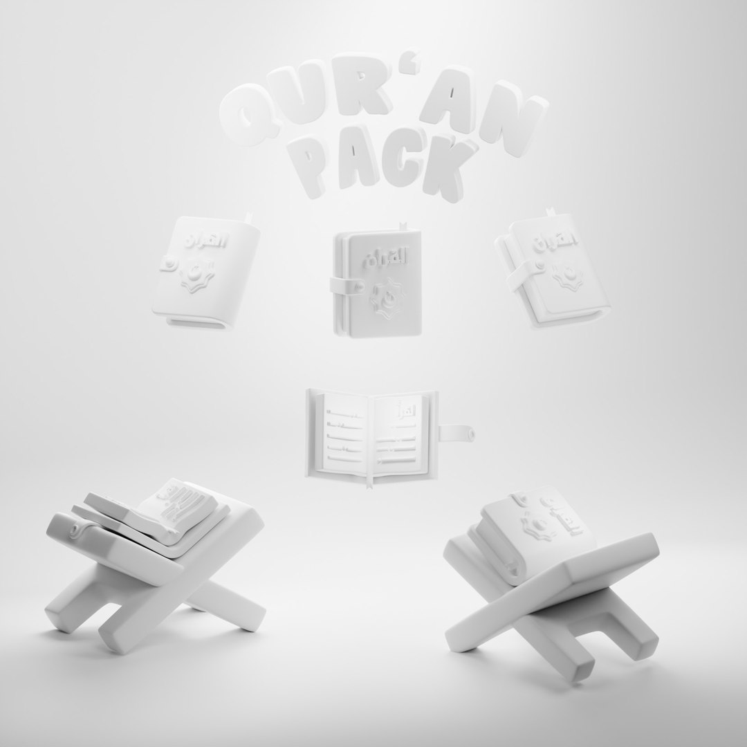 Cute Stylized Quran Pack 3D Model - TurboSquid 1963771