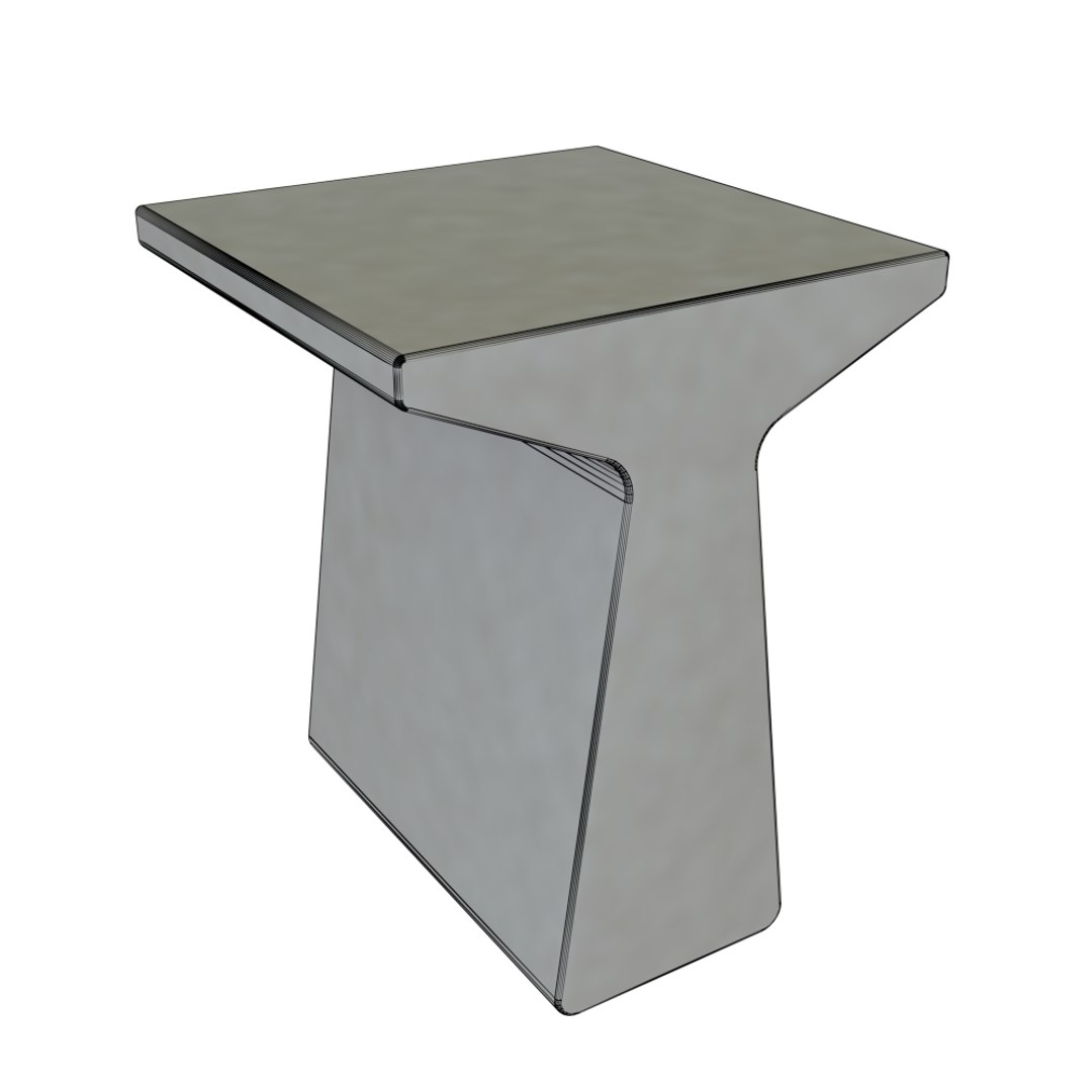 3D finn table white stone model - TurboSquid 1618678