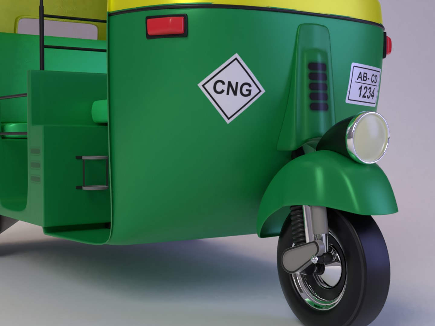 3D indian auto rickshaw cartoon - TurboSquid 1579441
