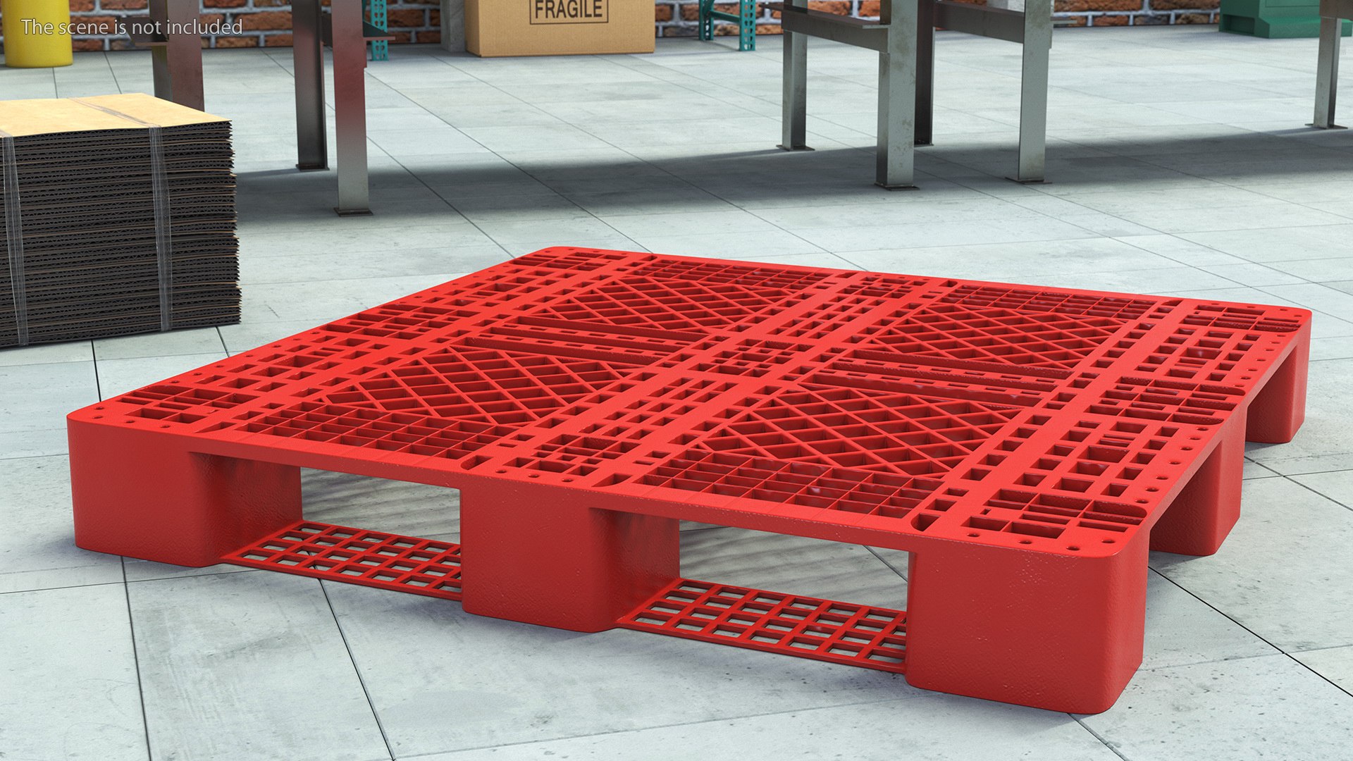 3D Red Plastic Pallet Model - TurboSquid 2134705