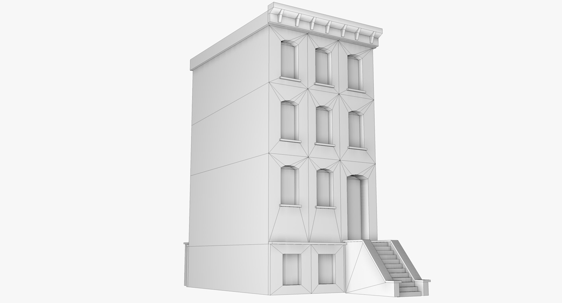 Townhouse 3D Model - TurboSquid 1273329