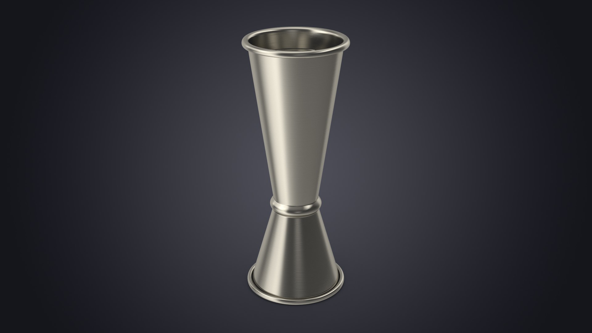 Stainless steel jigger double 3D model - TurboSquid 1510380