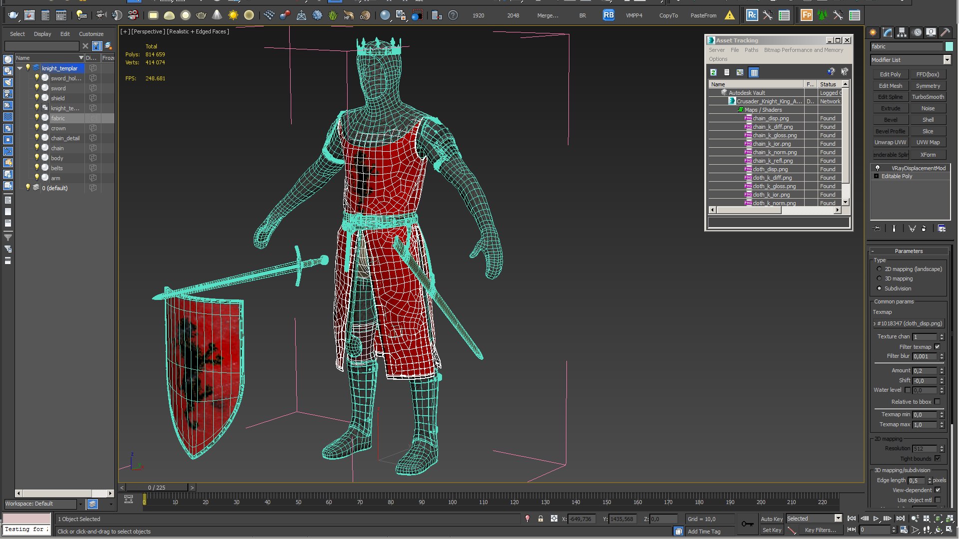 Crusader knight king armor 3D model - TurboSquid 1509482