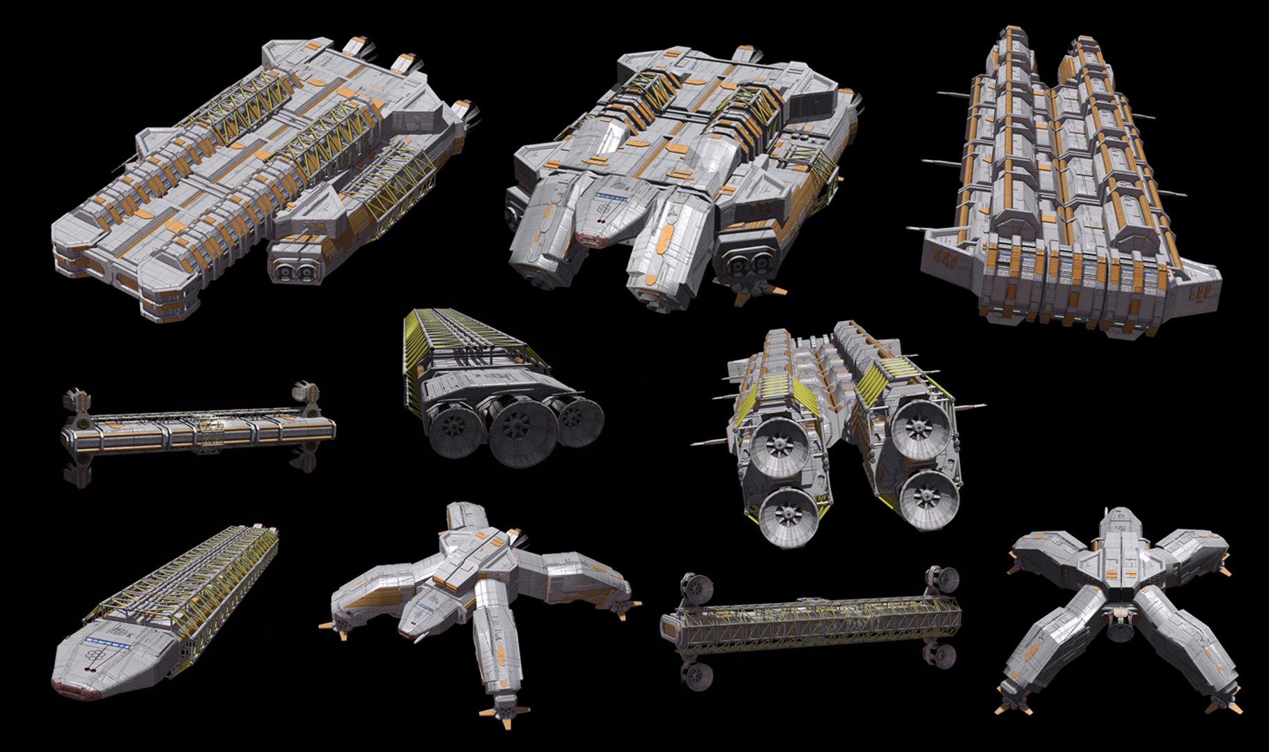 Spaceship Construction Kit 3D Model - TurboSquid 1868980