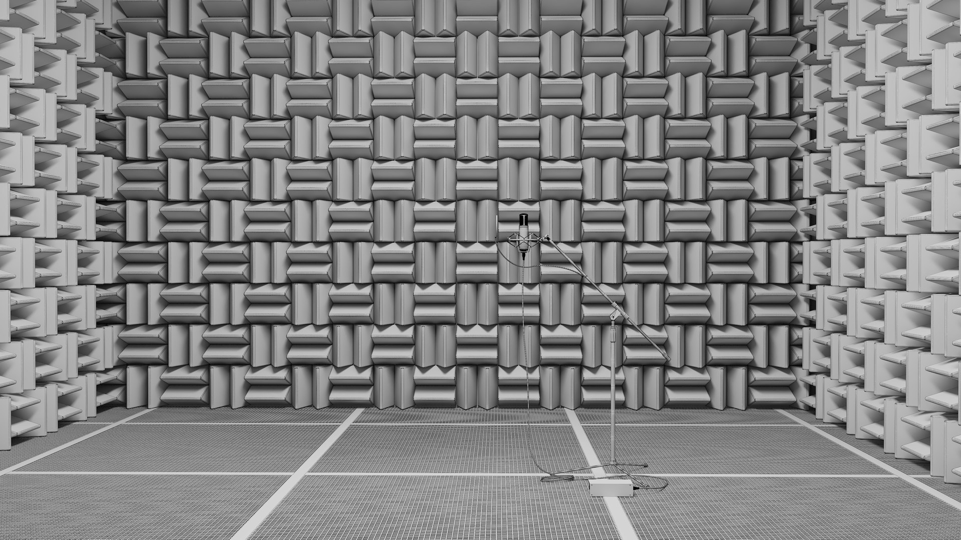 3D Enechoic Chamber With Microphones - TurboSquid 2375044
