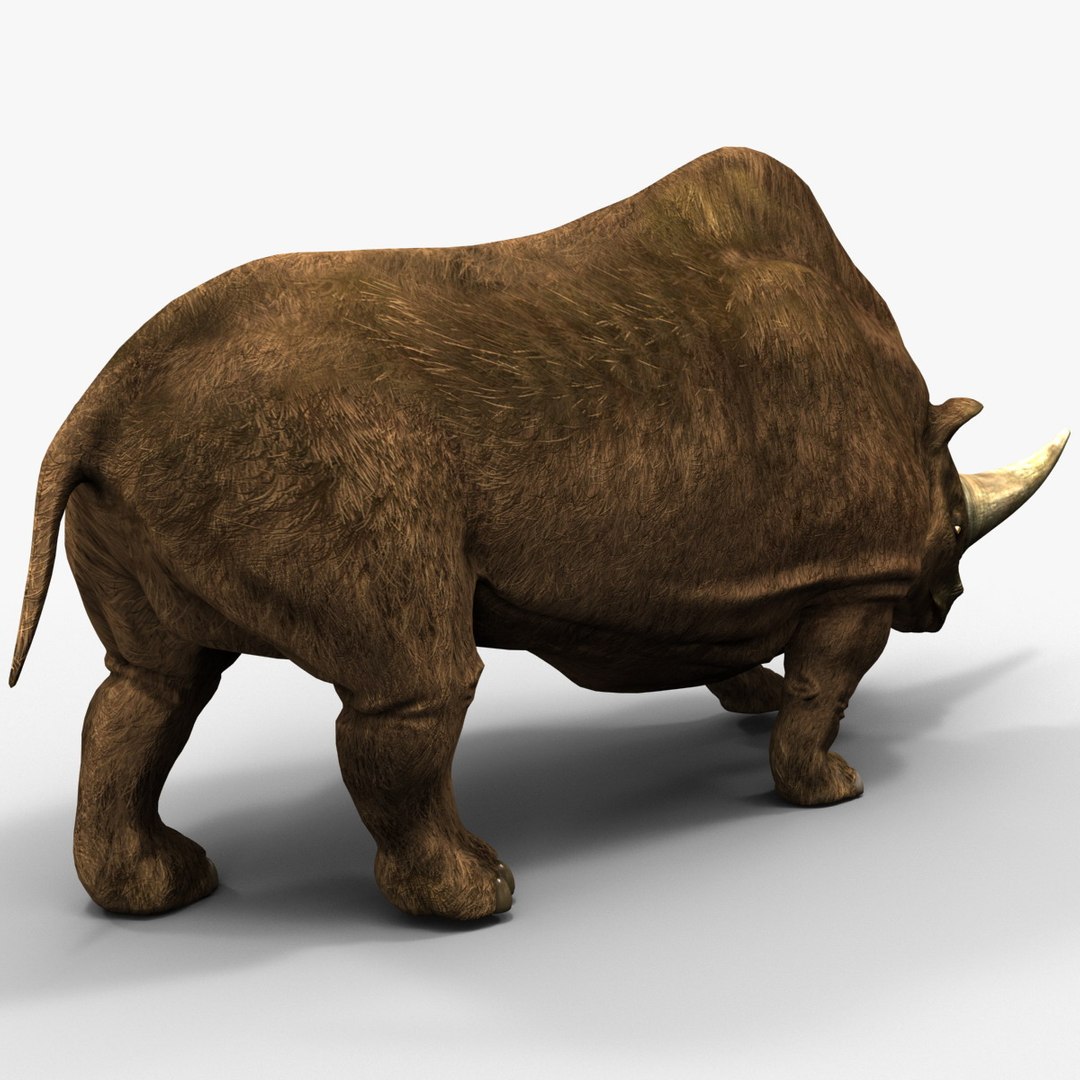 Elasmotherium 2 Pose 1 3d Model