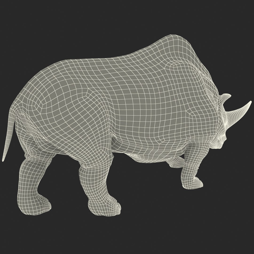 Elasmotherium 2 Pose 1 3d Model