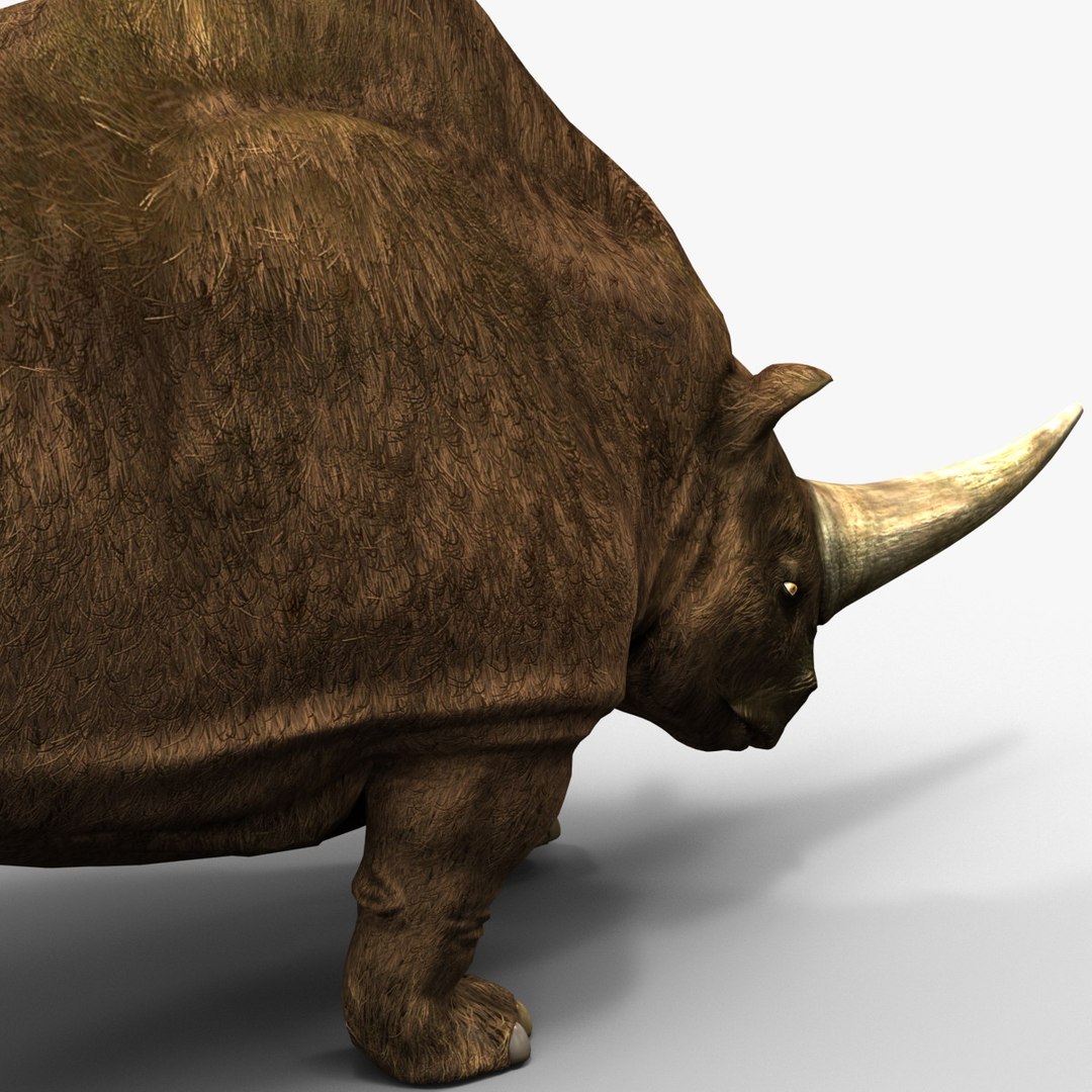 Elasmotherium 2 Pose 1 3d Model