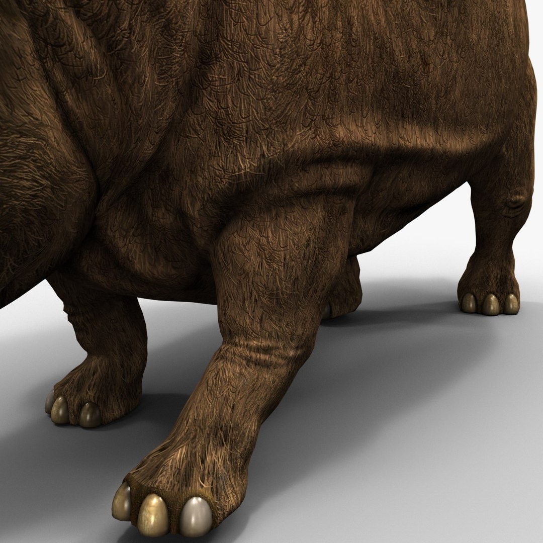 Elasmotherium 2 Pose 1 3d Model